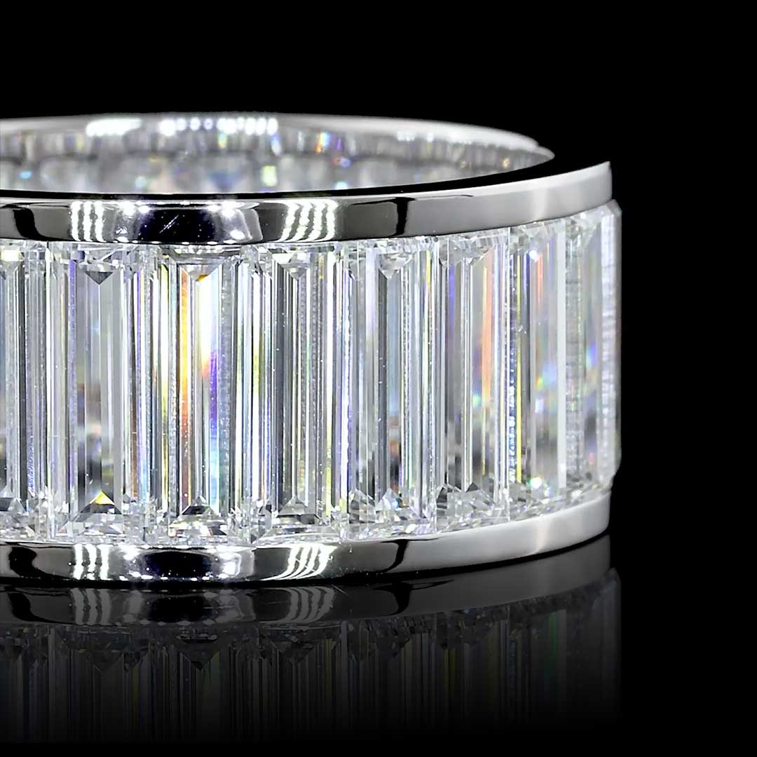 7 CTW Wide Baguette Channel Set Lab Grown Diamond Eternity Band